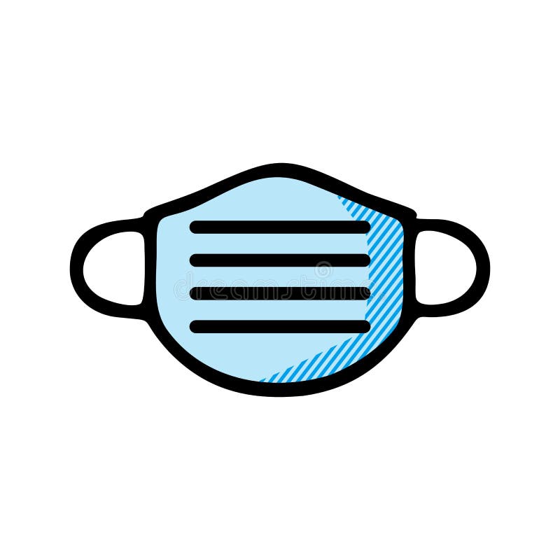 Man in Face Mask Line Icon, Vector Pictogram of Disease Prevention ...