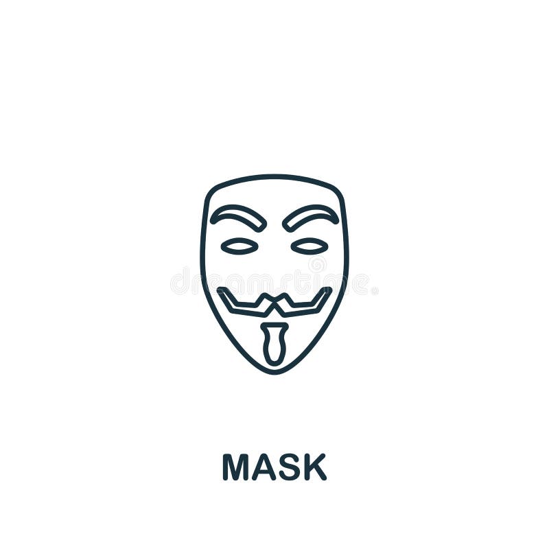 Mask Icon. Line Simple Line Protest Icon for Templates, Web Design and ...