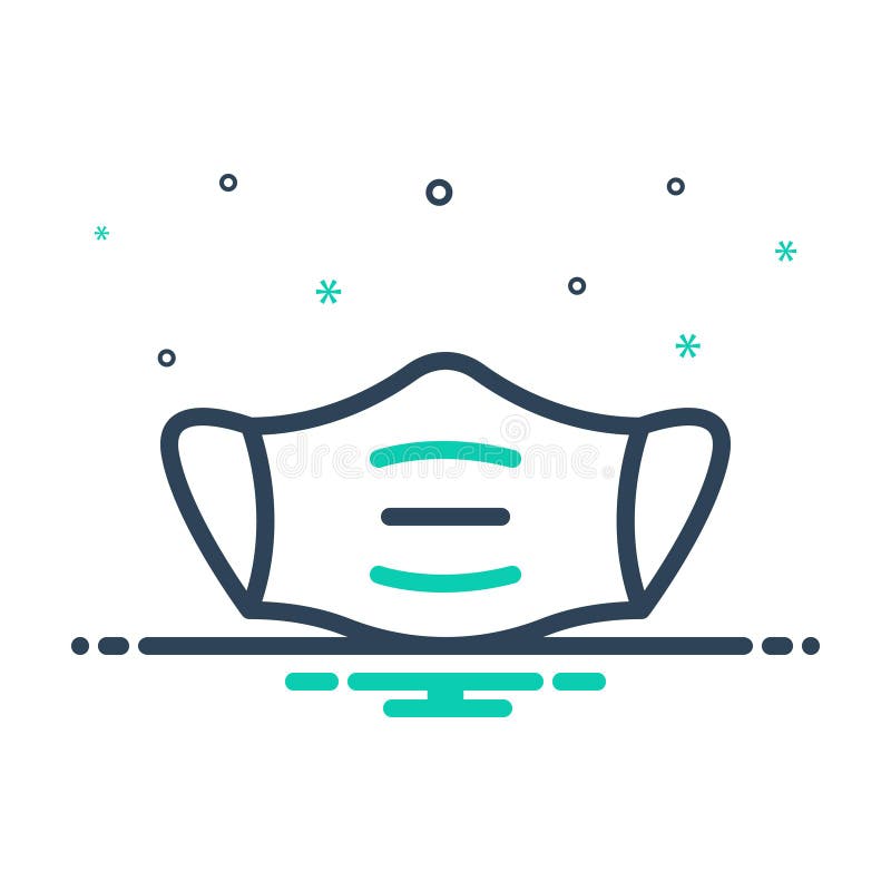 Mix Icon for Mask, Virus and Surgical Stock Illustration - Illustration ...