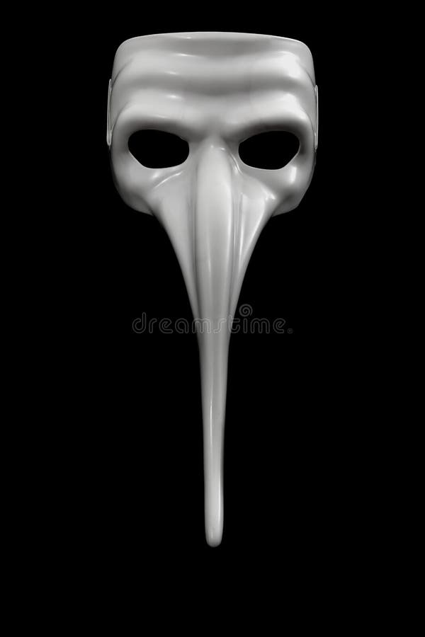 Mask with Long Nose is Isolated on Black Stock Image - Image of erotic ...