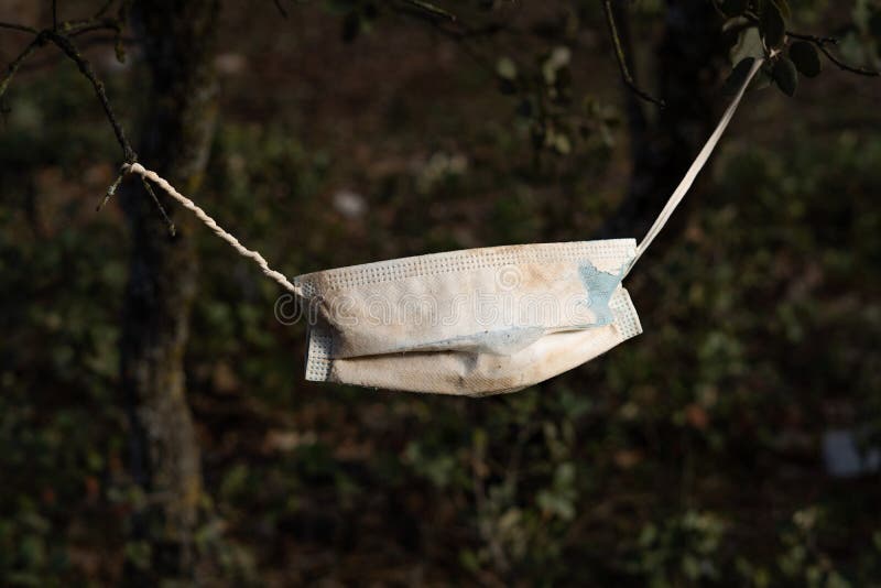 Mask lying in the field stock image. Image of ecology - 236789983
