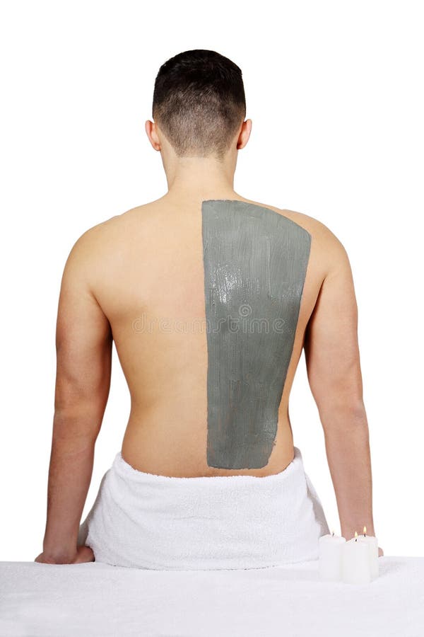 Woman Applying with Brush Clay Mud Mask To Her Face Stock Photo - Image ...