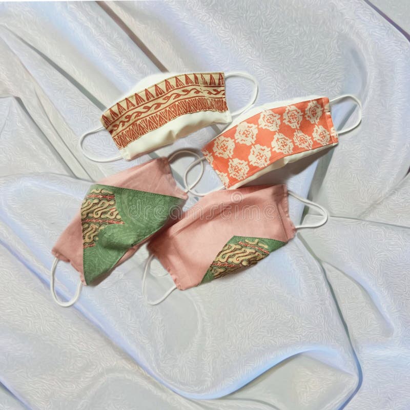 This is Mask. the Masks are Made of a Fabric Batik Concept Stock Photo ...