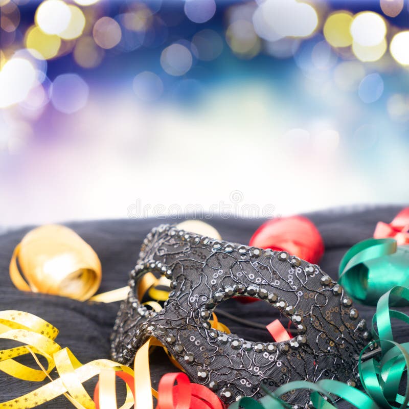 Mask with Masquerade Decorations Stock Image - Image of happy ...