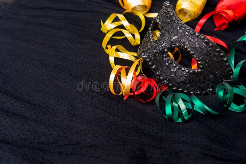 Mask with Masquerade Decorations Stock Image - Image of abstract, card ...