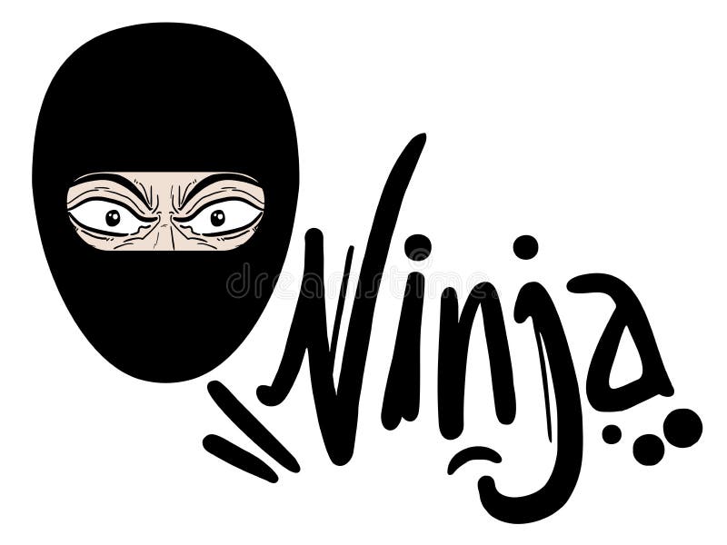Mask ninja stock vector. Illustration of slogan, original - 32279572