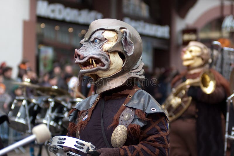 Mask Parade in Freiburg, Germany Editorial Image - Image of tradition ...