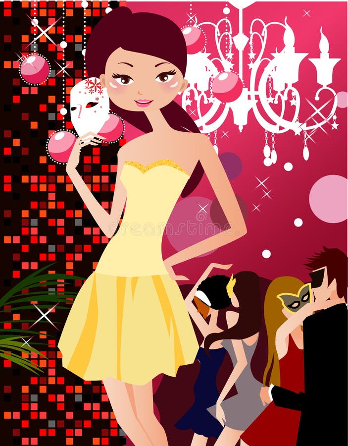 Party Mask. Vector Illustration Stock Vector - Illustration of festival ...