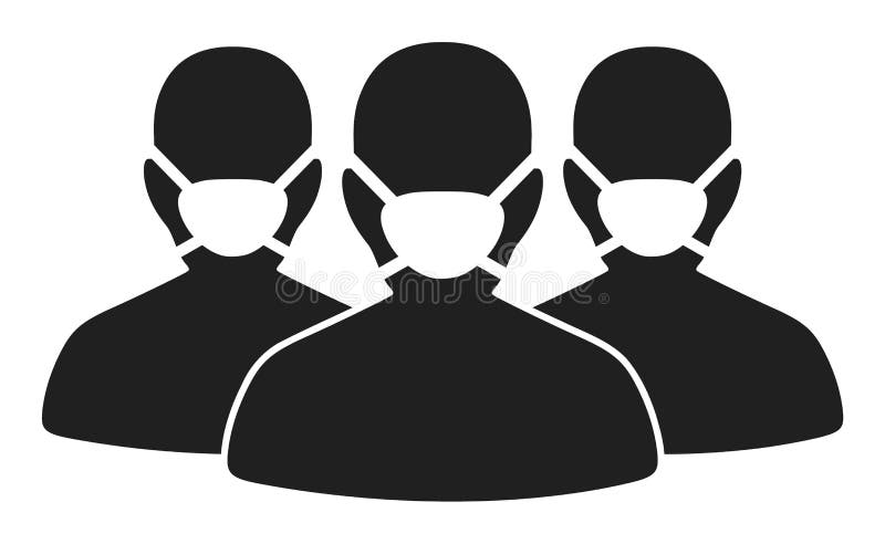 Mask People Group Vector Icon Flat Illustration Stock Vector ...