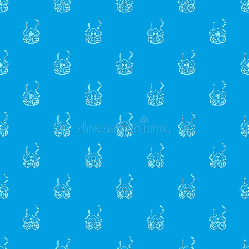 Mask Protection Pattern Vector Seamless Blue Stock Vector ...