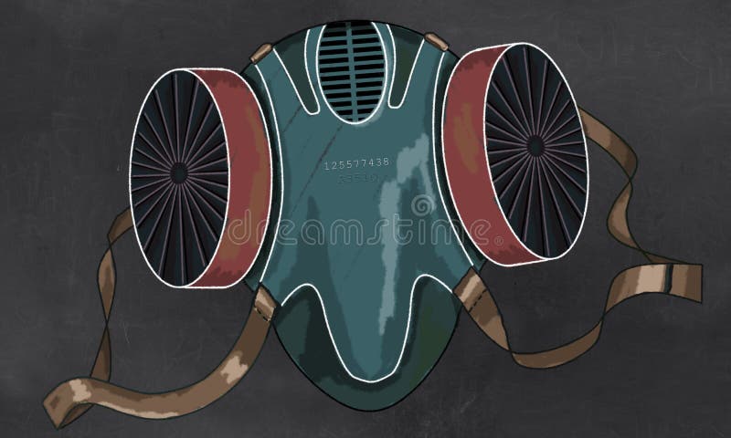 Mask Protection from Pollution Stock Illustration - Illustration of ...
