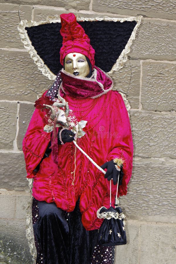 Mask and red robe stock photo. Image of festival, robe - 13079470