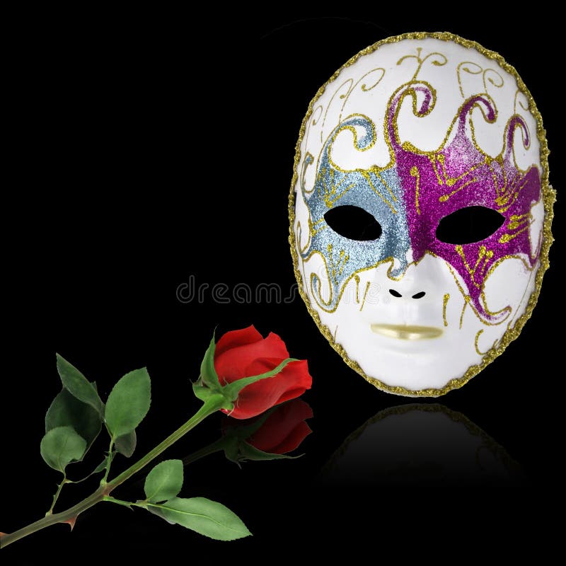 Mask stock photo. Image of rose, black, dramatic, white - 27335976