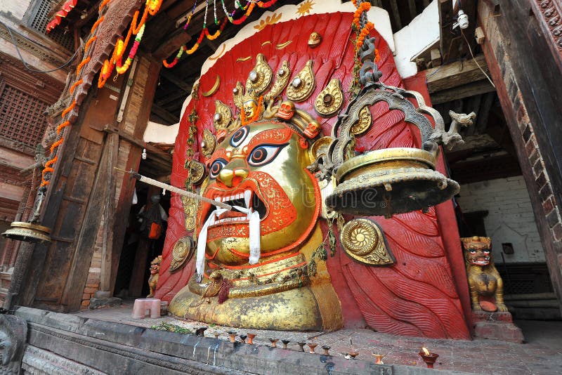 Mask of Seto Bhairab stock image. Image of bhairab, ceremony - 27195535