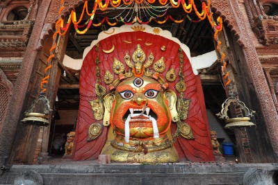 Mask of Seto Bhairab stock image. Image of holy, durbar - 27197455
