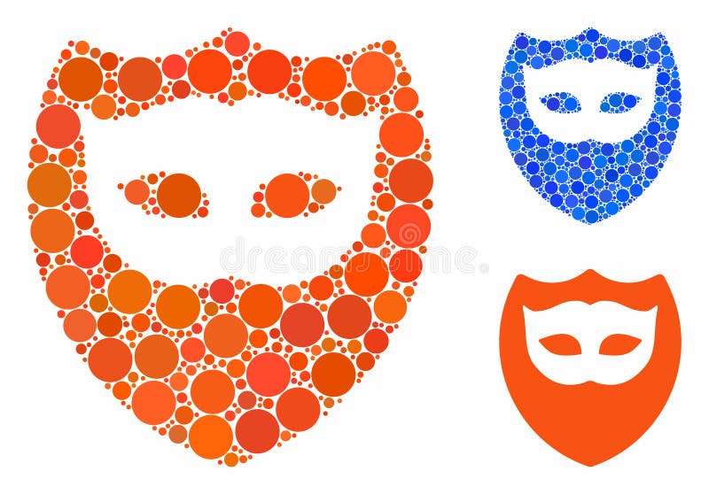 Mask Shield Composition Icon of Spheric Items Stock Vector ...