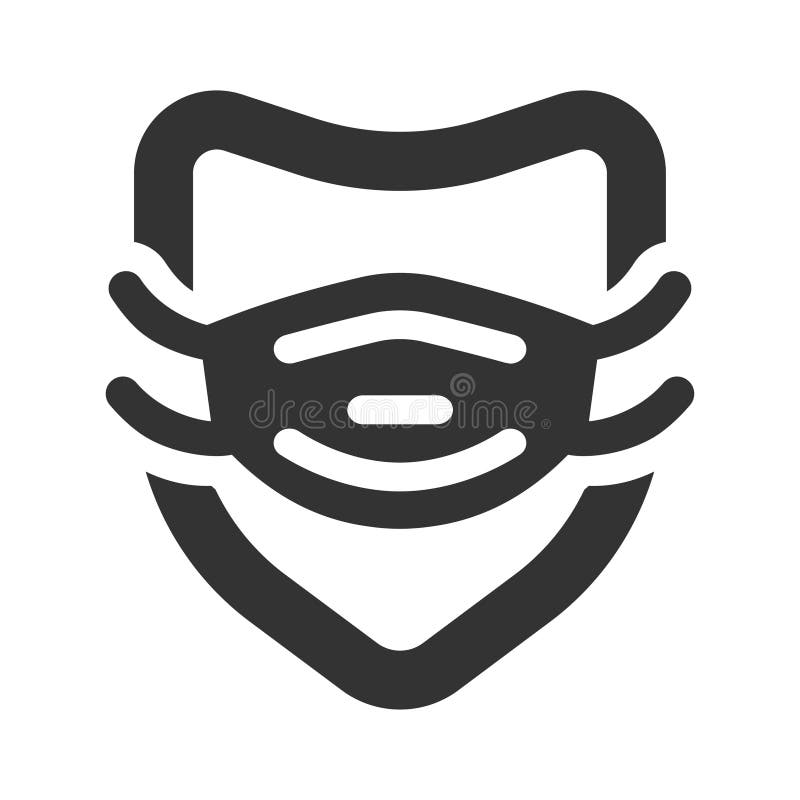 Mask Shield Icon stock vector. Illustration of mask - 300135641