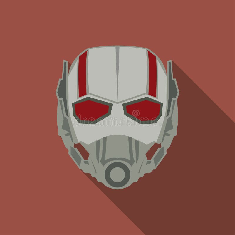 Mask of Super Hero in a Flat Design. Red Colour. Vector Illustration ...