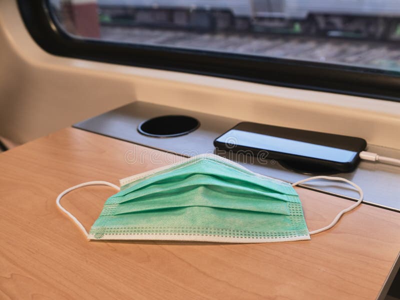 Mask on Table in Coffee Shop Stock Photo - Image of concept, health ...