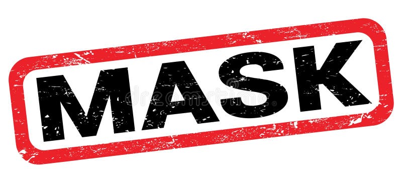 MASK Text Written on Red-black Rectangle Stamp Stock Illustration ...