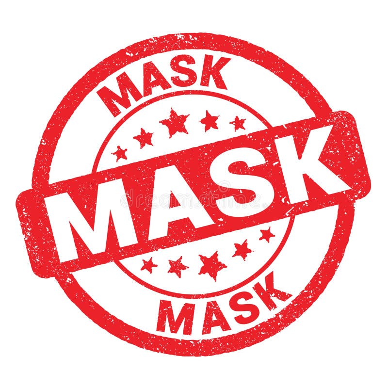 MASK Text Written on Red Stamp Sign Stock Illustration - Illustration ...