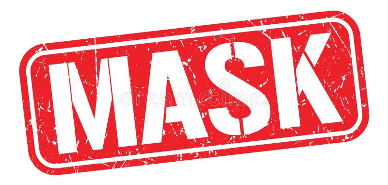 MASK Text Written on Red Stamp Sign Stock Illustration - Illustration ...