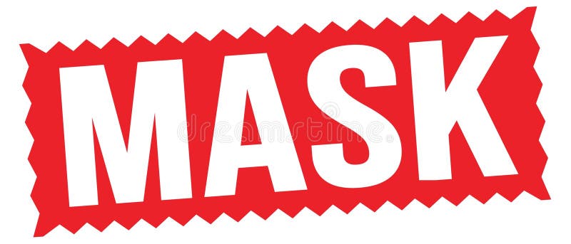 MASK Text Written on Red Stamp Sign Stock Illustration - Illustration ...
