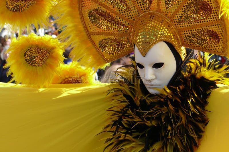 Clown in White Mask Performing Stock Photo - Image of burano, holidays ...