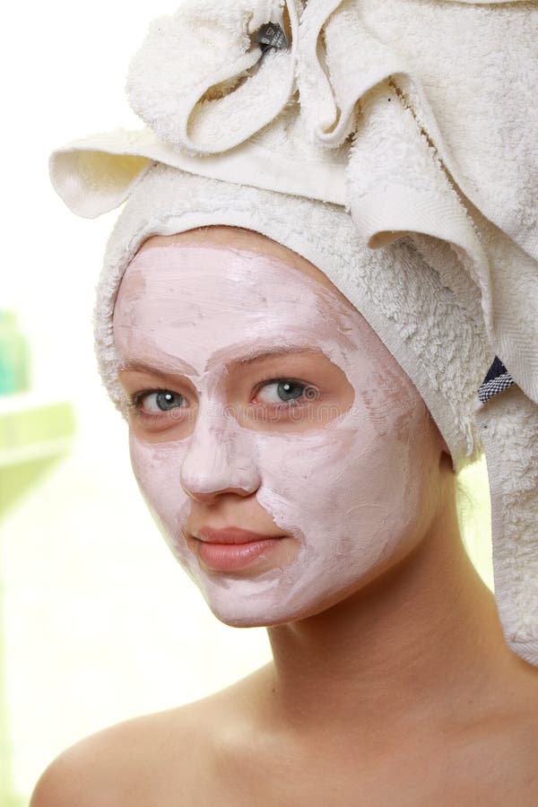 Masked Beauty - Facial Treatment Stock Photo - Image of clean, girl ...