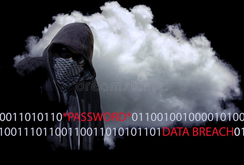 Masked Man with Computer Over Grey Stock Image - Image of computer ...