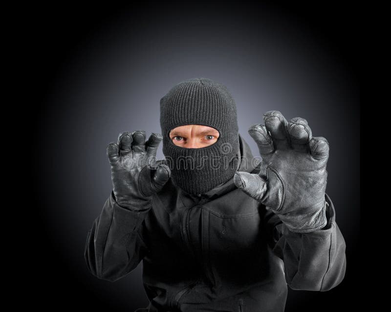 Masked criminal stock image. Image of disguise, thief - 23607247