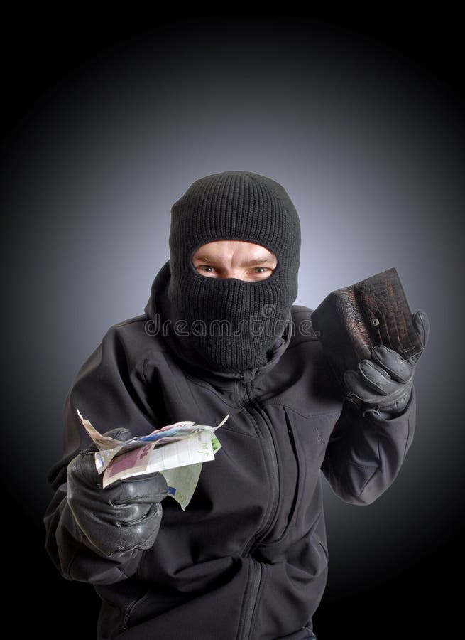 Masked criminal stock photo. Image of black, threat, handbag - 23607344