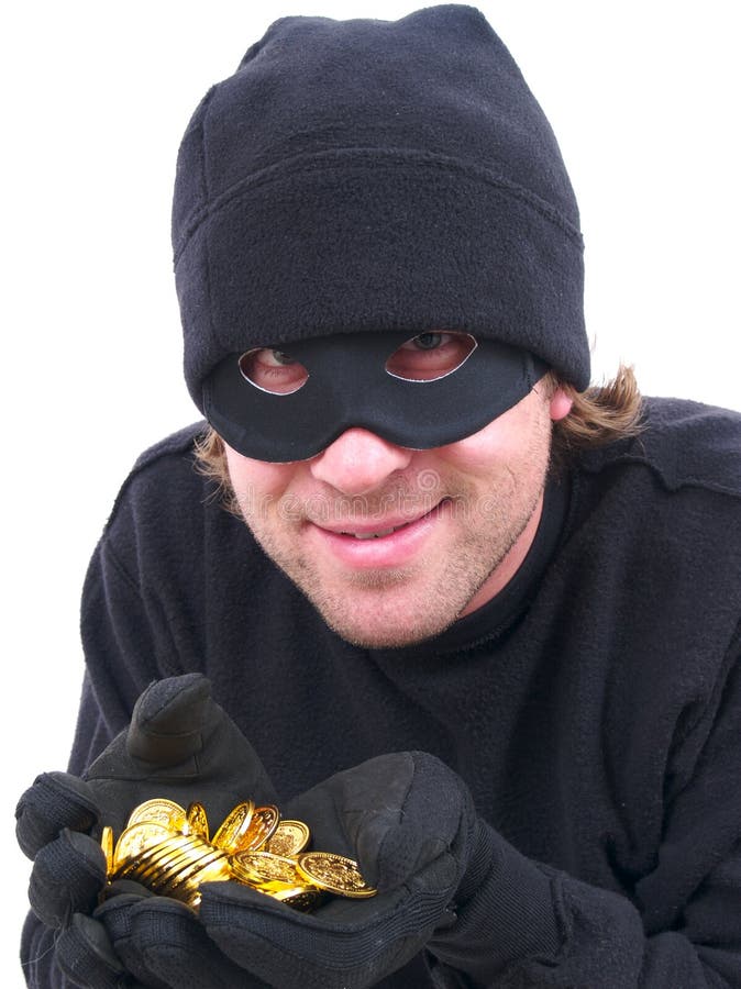 A Masked Criminal Handcuffed Stock Photo - Image of person, mask: 110295348