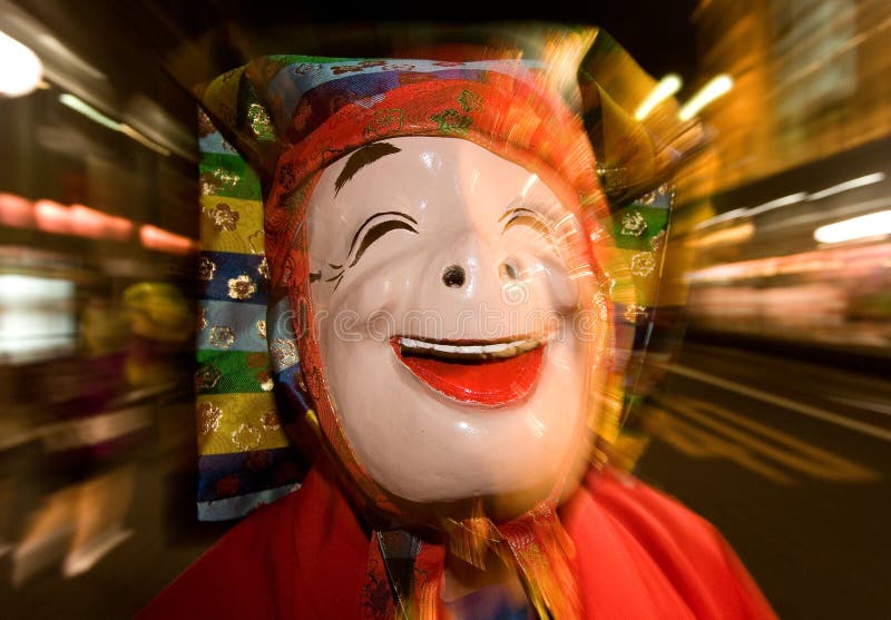Masked Dancer at a Night Festival in Japan Stock Image - Image of ...
