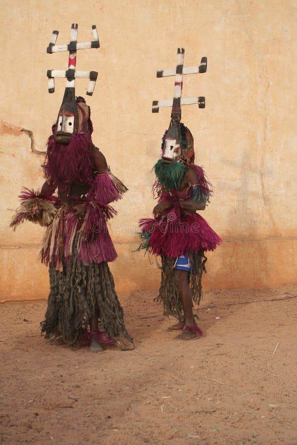 Masked Dancing People, Mali Editorial Stock Photo - Image of festival ...