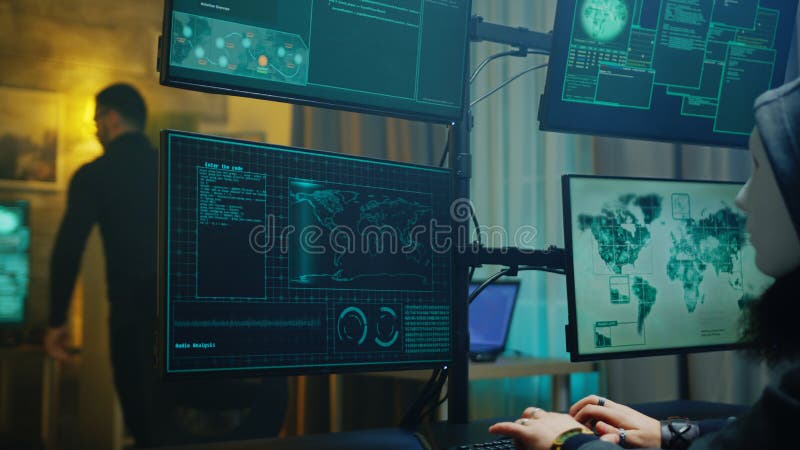 Masked Hacker Stealing Online Information from People Stock Image ...