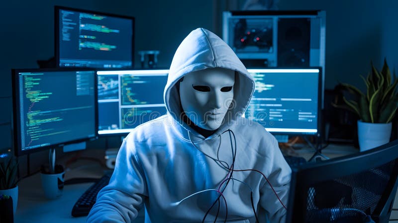 The Phantom Hacker a Dark Web Enigma. Stock Illustration - Illustration ...