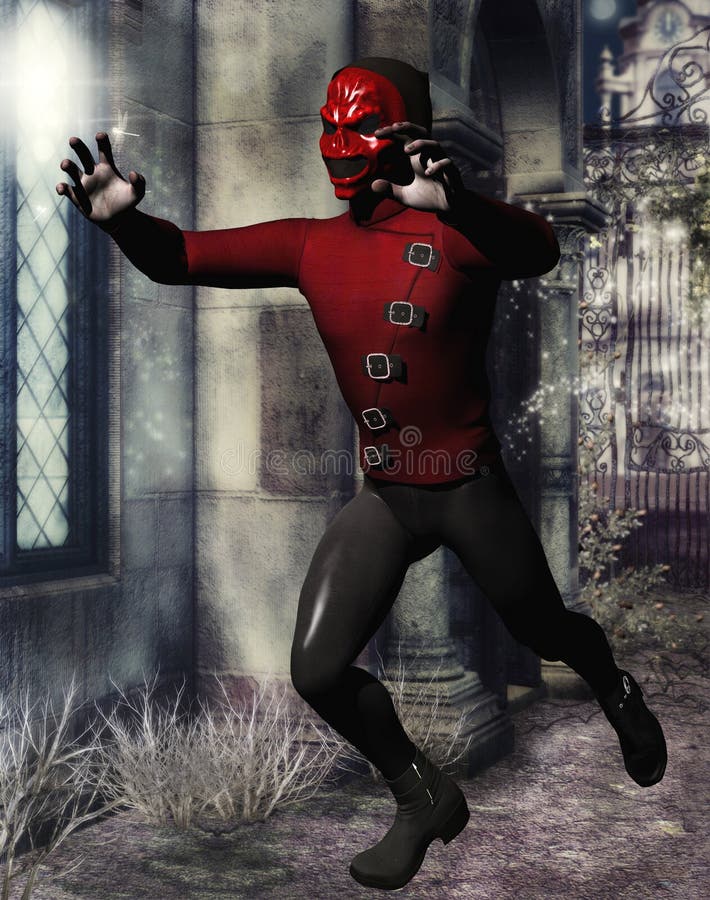 Masked man stock illustration. Illustration of mask, scare - 43577405