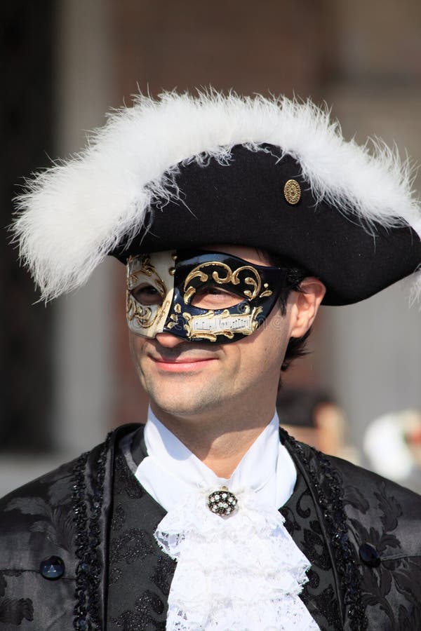 Man in Casanova Costume at Venice Carnival Editorial Photography ...