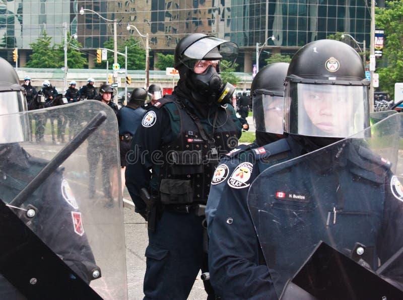 Masked Polices at G8/G20 Protests Editorial Stock Photo - Image of ...