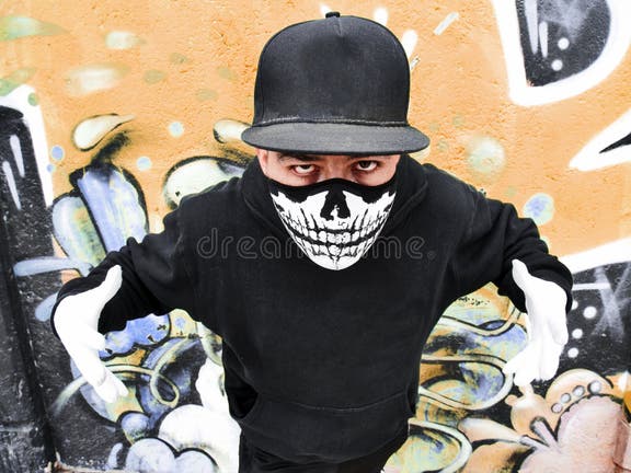 Masked rapper editorial stock photo. Image of person - 17106498
