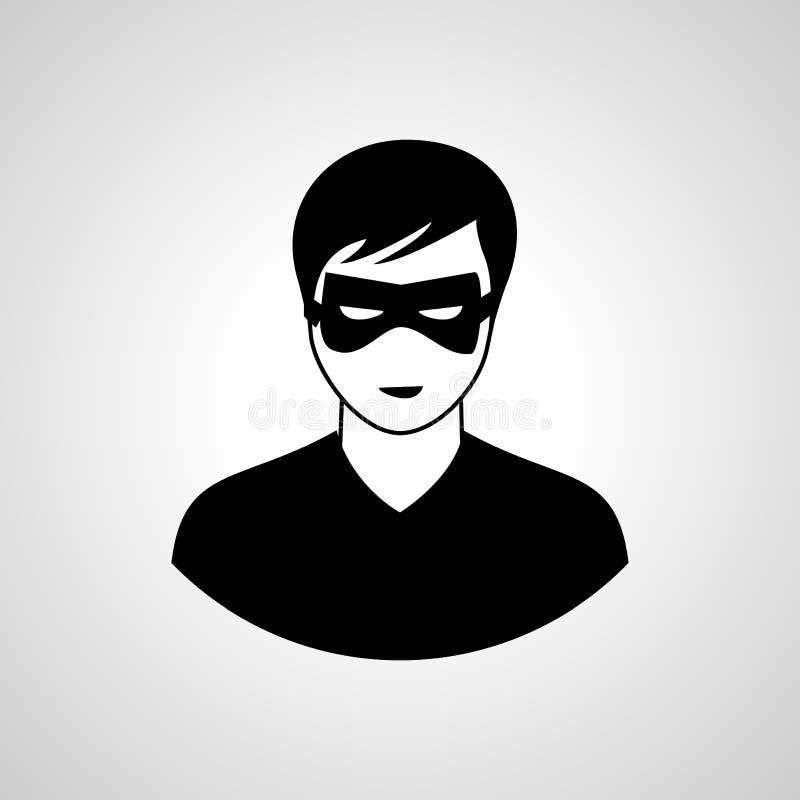Masked Robber Simple Icon. Masked Robber Isolated Vector Icon Stock ...