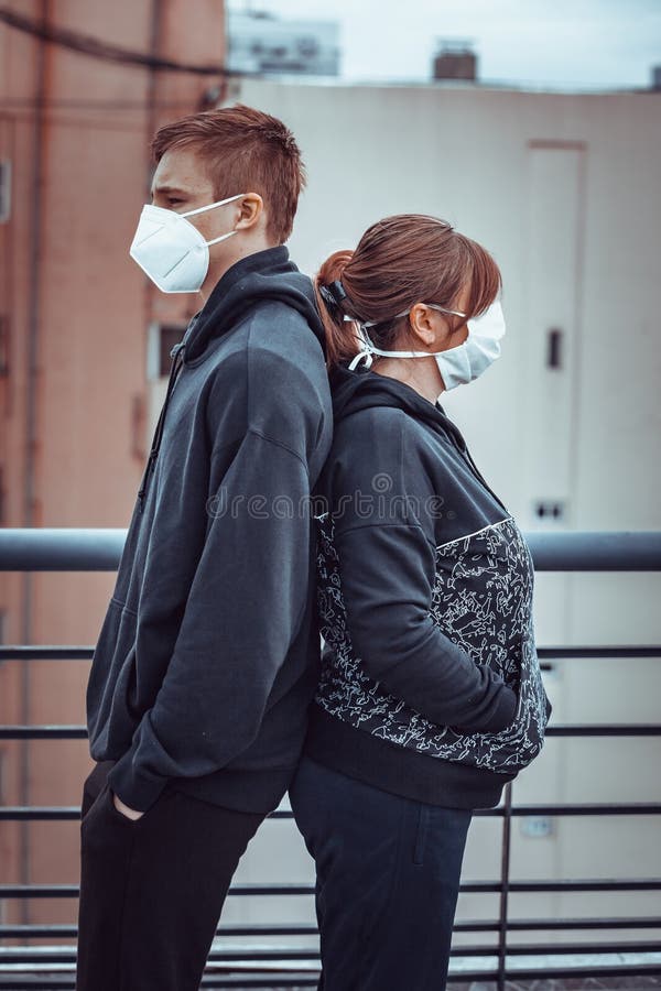 Masked Young Man with a Mask during a Pandemic Stock Image - Image of ...