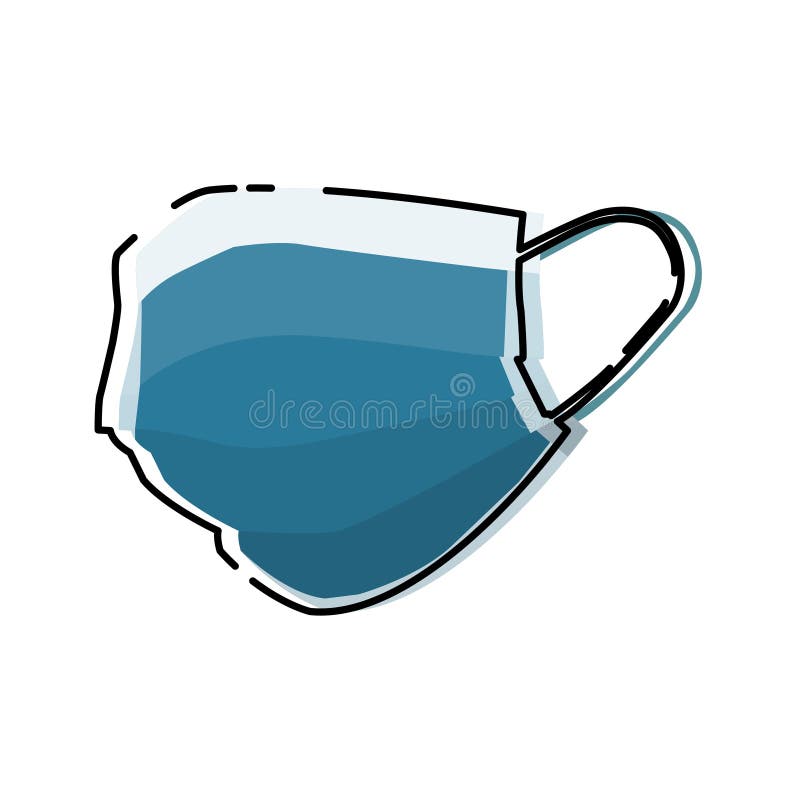 Blue icon Mask stock vector. Illustration of room, blue - 187870665