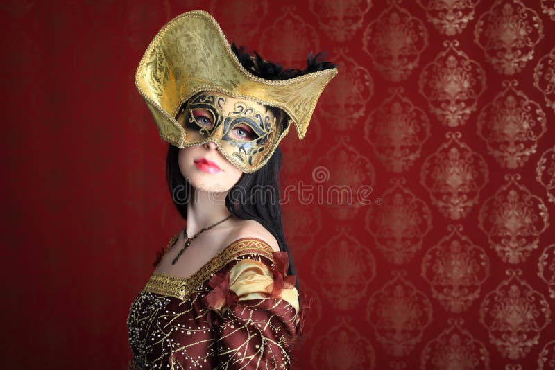 Maskerade stock foto. Image of kostuum, wijfje, bonnetje - 17043680