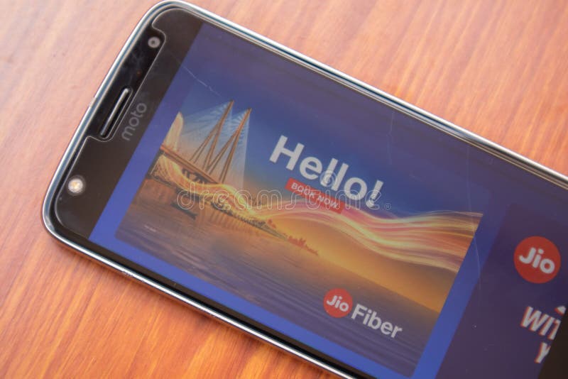 Maski, India - September 10, 2019 : Book Jio Fiber Service on My Jio ...