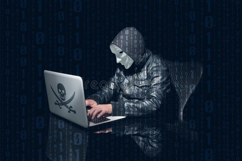 Anonymous Hacker Pointing the Screen Stock Photo - Image of anonymous, laptop: 111614066
