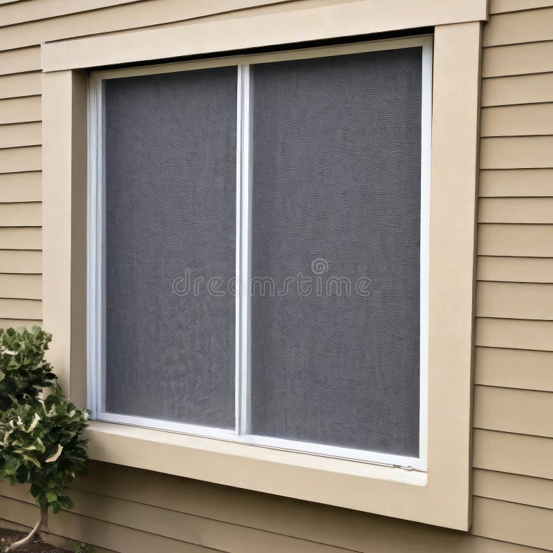 A masking net on a window stock illustration. Illustration of window ...