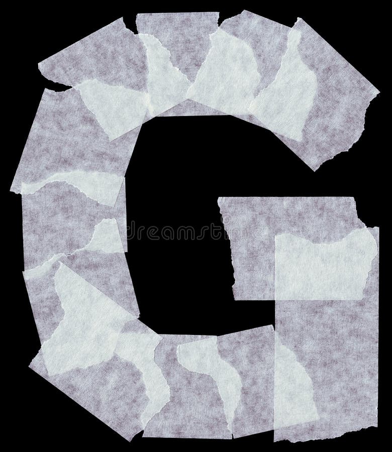 Masking Tape Letter on Black Background.Art Font. Stock Illustration ...
