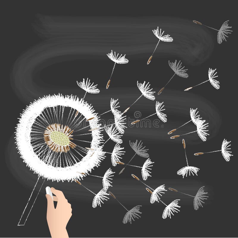 Maskros stock illustrationer. Illustration av lätt, silhuett - 50734885